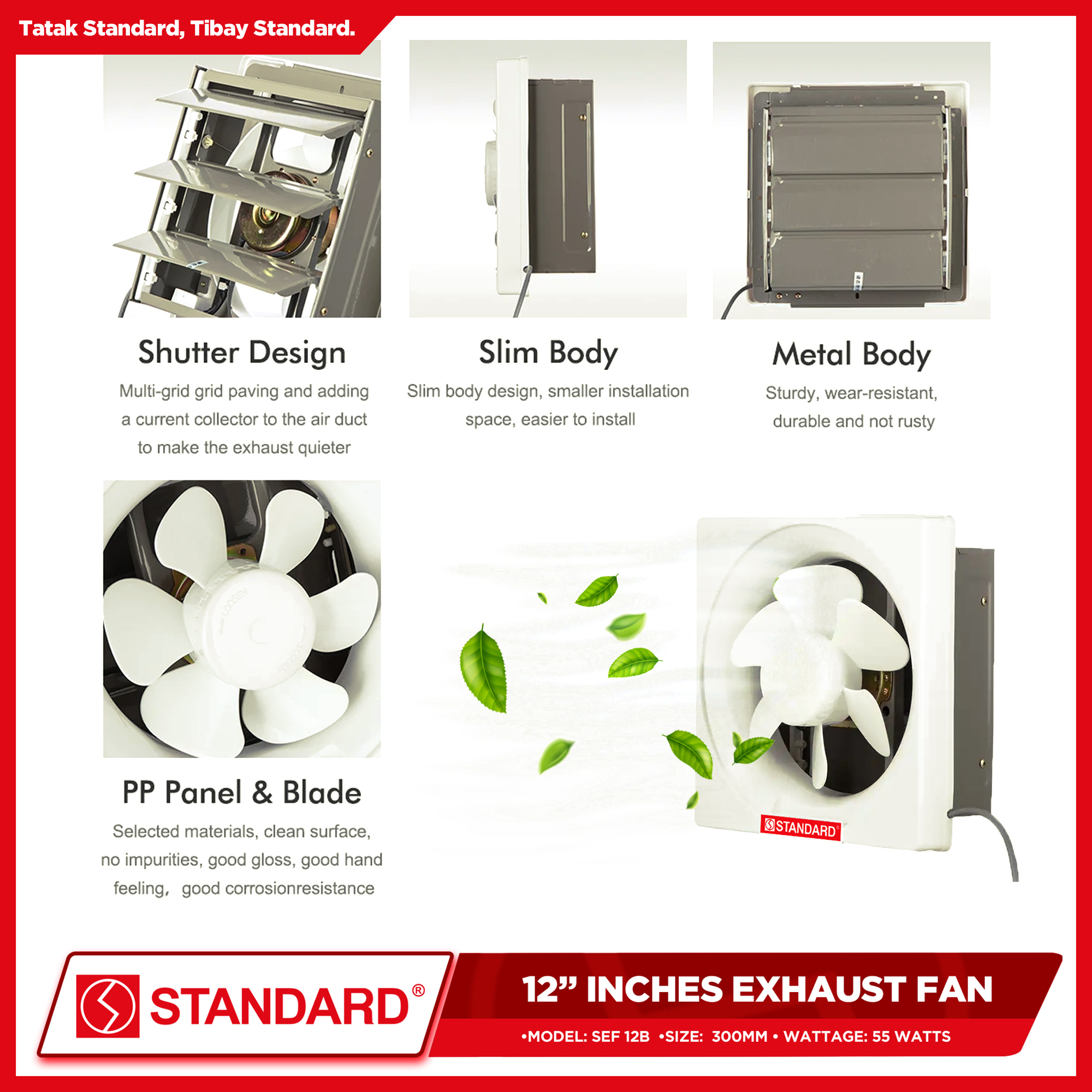 Standard Exhaust Fan Wall 12" SEF 12 | Shopee Philippines