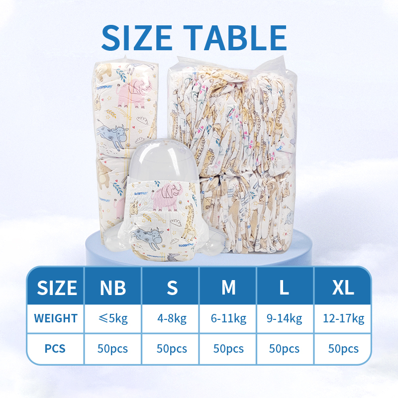 50Pcs Baby Diaper Korea Ultra thin Disposable Diapers Tape All Size NB S M L XL 2XL for Newborn ...