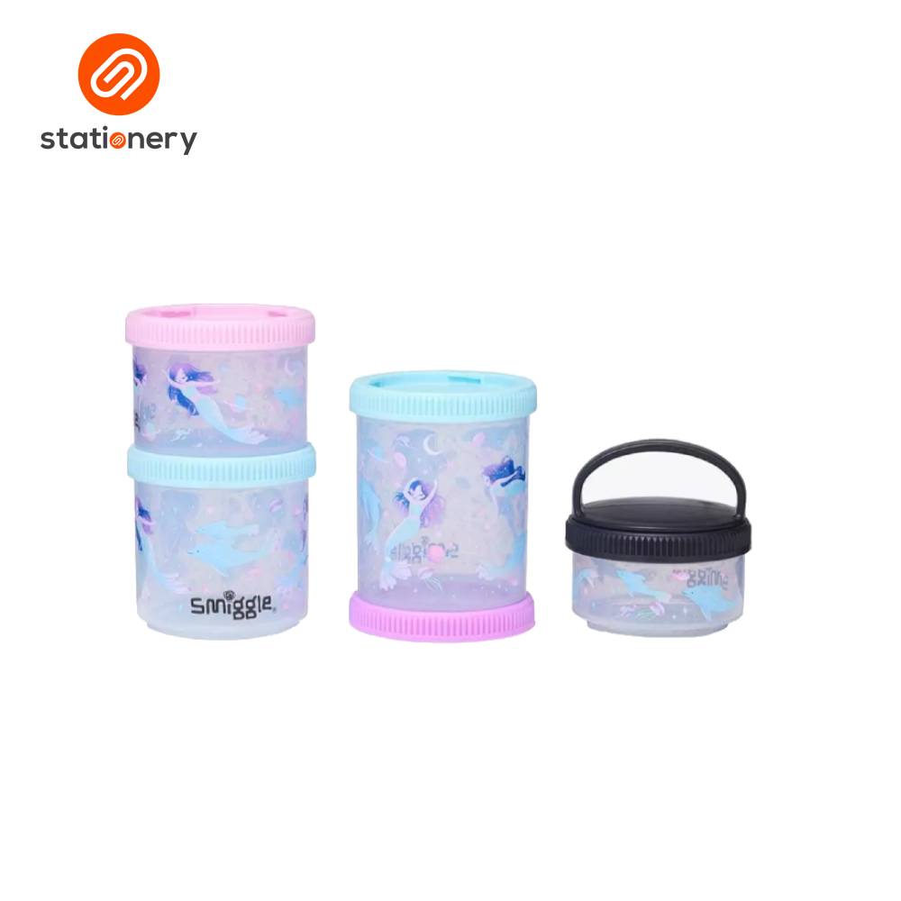 Smiggle Limitless Snack & Stack Containers - Black Mix | Shopee Philippines