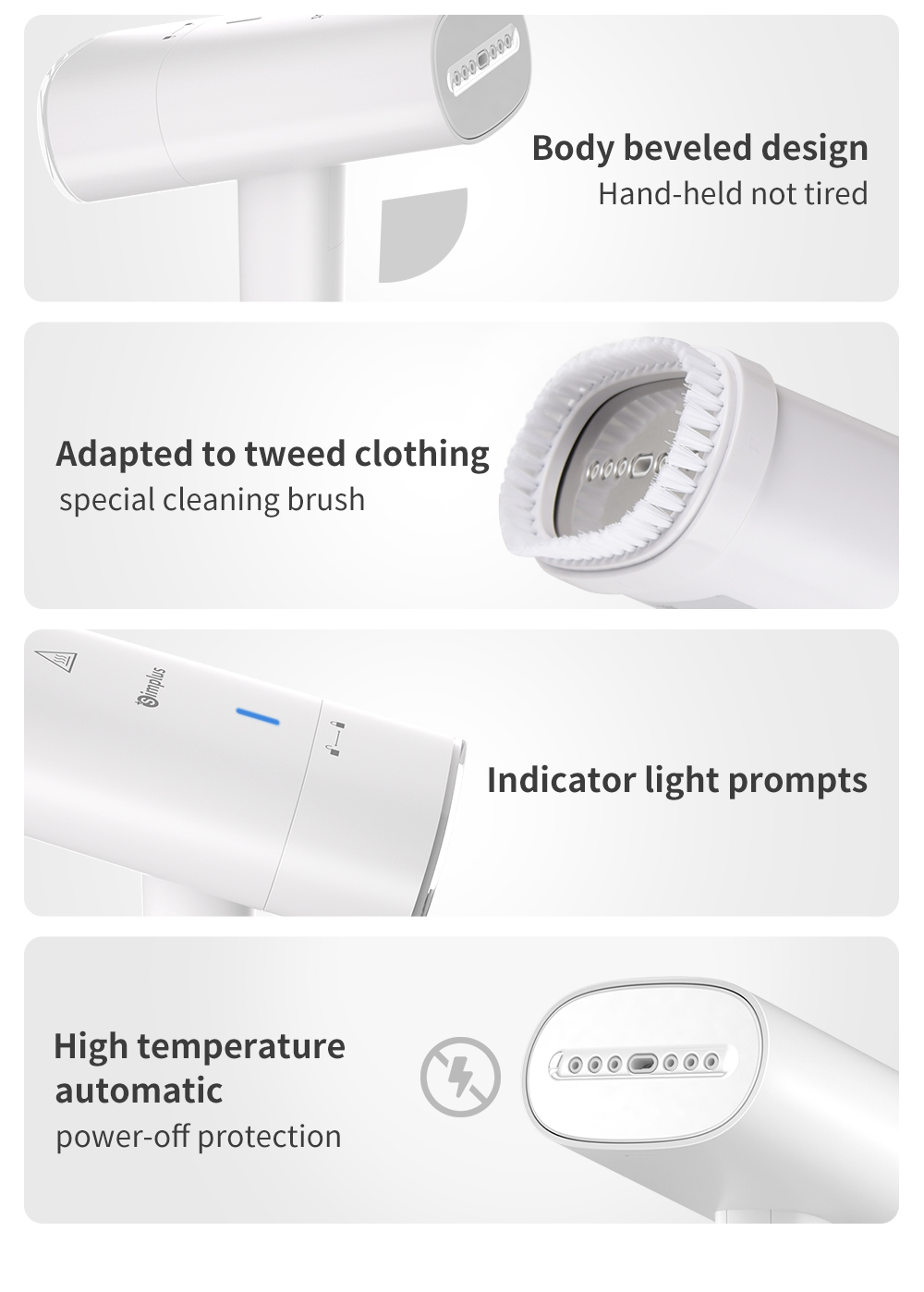 Simplus Steam Iron 1200W Strong Garment Steamer Portable Foldable for ...