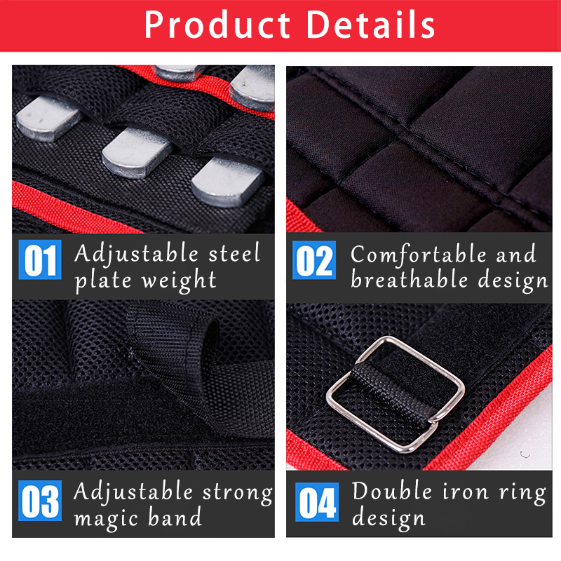 （Pair) Adjustable Arm/Ankle Legging 1-6KG Weight Training 5/6/7 Slot ...