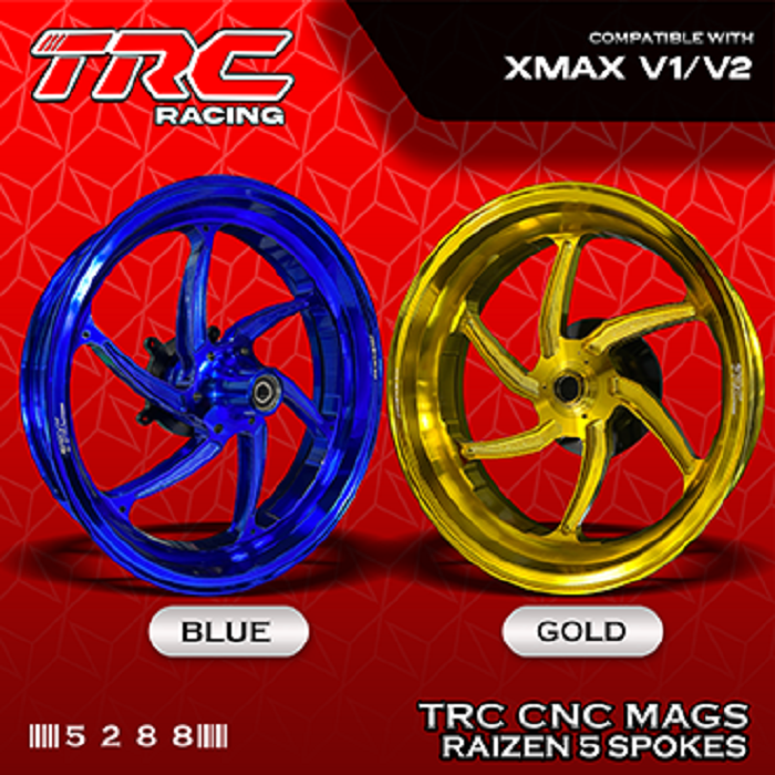 TRC XMAX 300 V1/V2 CNC RAIZEN 6 SPOKES MAG WHEELS (3.5*15 F x 4.0*14 R) 5288 | Shopee Philippines