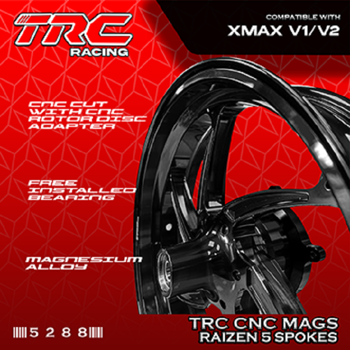 TRC XMAX 300 V1/V2 CNC RAIZEN 6 SPOKES MAG WHEELS (3.5*15 F x 4.0*14 R) 5288 | Shopee Philippines