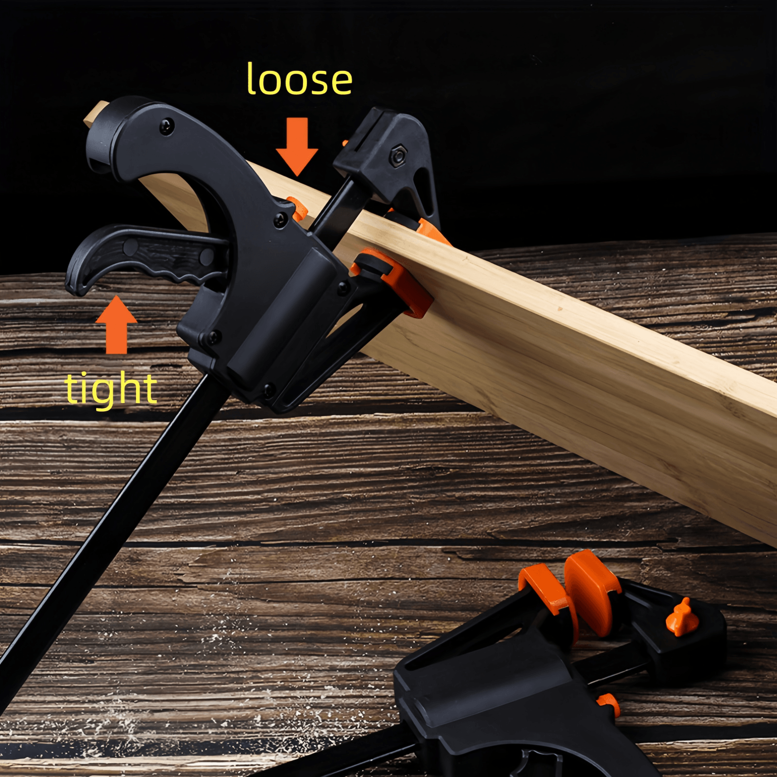 4" F Clamp, Woodworking Clamp, Hard Quick Ratchet Release Speed Squeeze ...