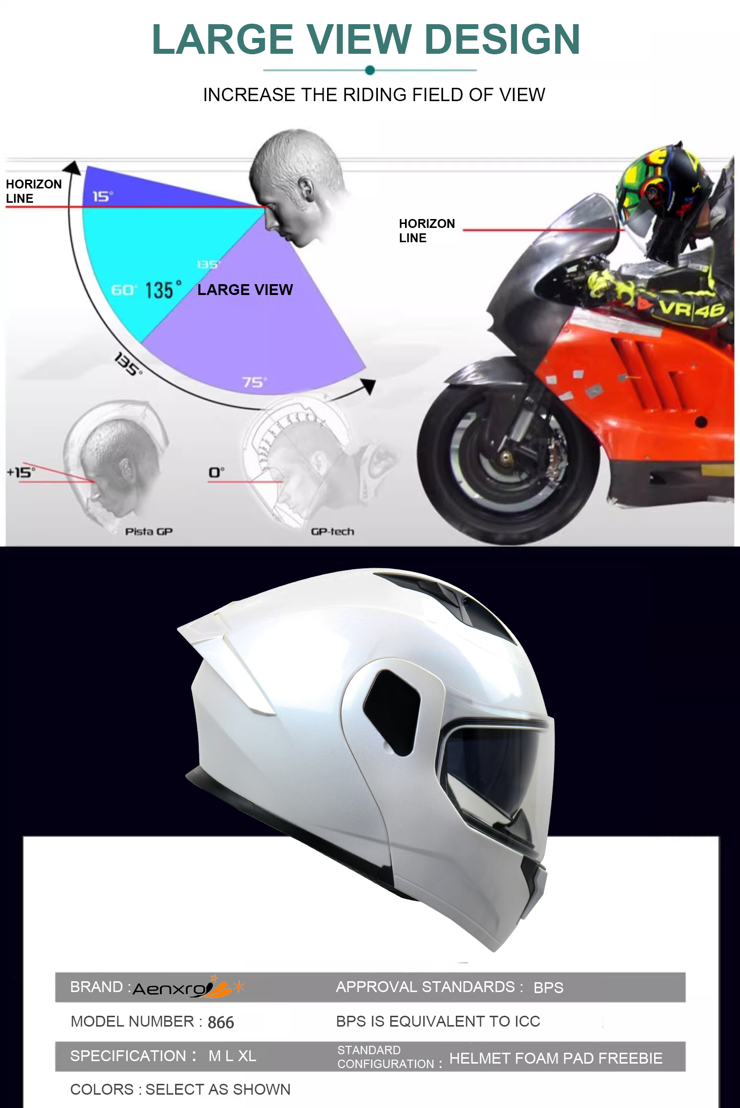 New helmet Motorcycle AENXRD 909 full face open face helmet double ...