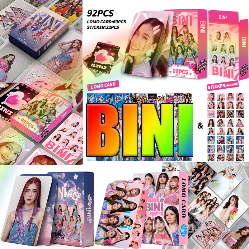 92Pcs/Box BINI Photocards BINI Jollibee Lomo Cards | Shopee Philippines