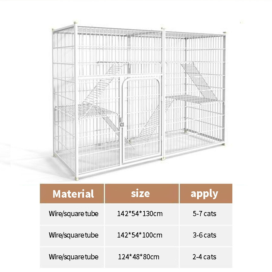 Cat Cage 4 Layer Large Cat Cage Platform Cage for Large Cats stackable ...