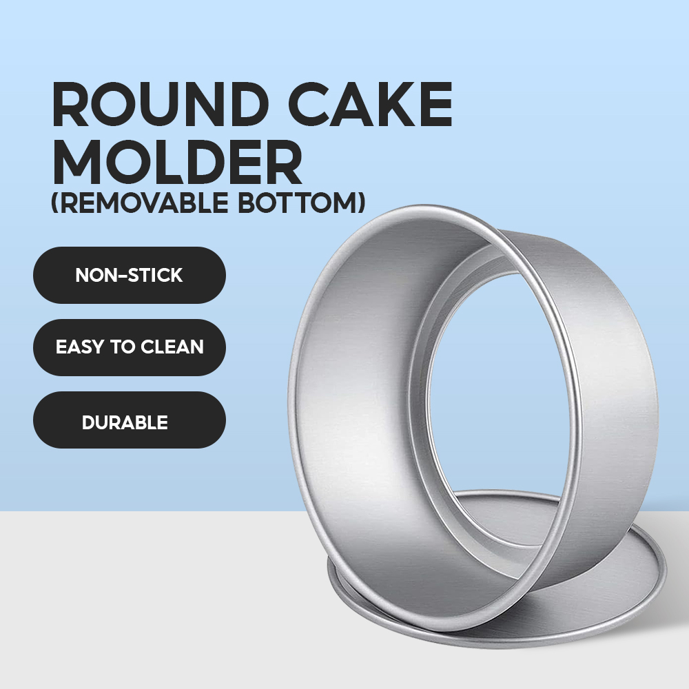 Round Cake Molder with Removable Bottom – 2/6/8 inch Nonstick Aluminum ...