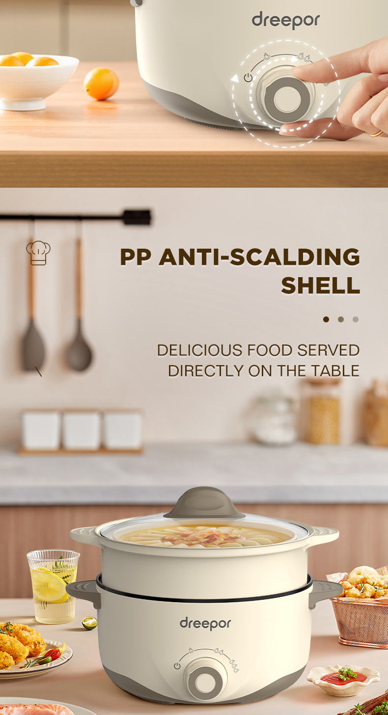 Dreepor Rice Cooker Multi Electric Cooker Hot pot Cooker Non Stick Pan ...