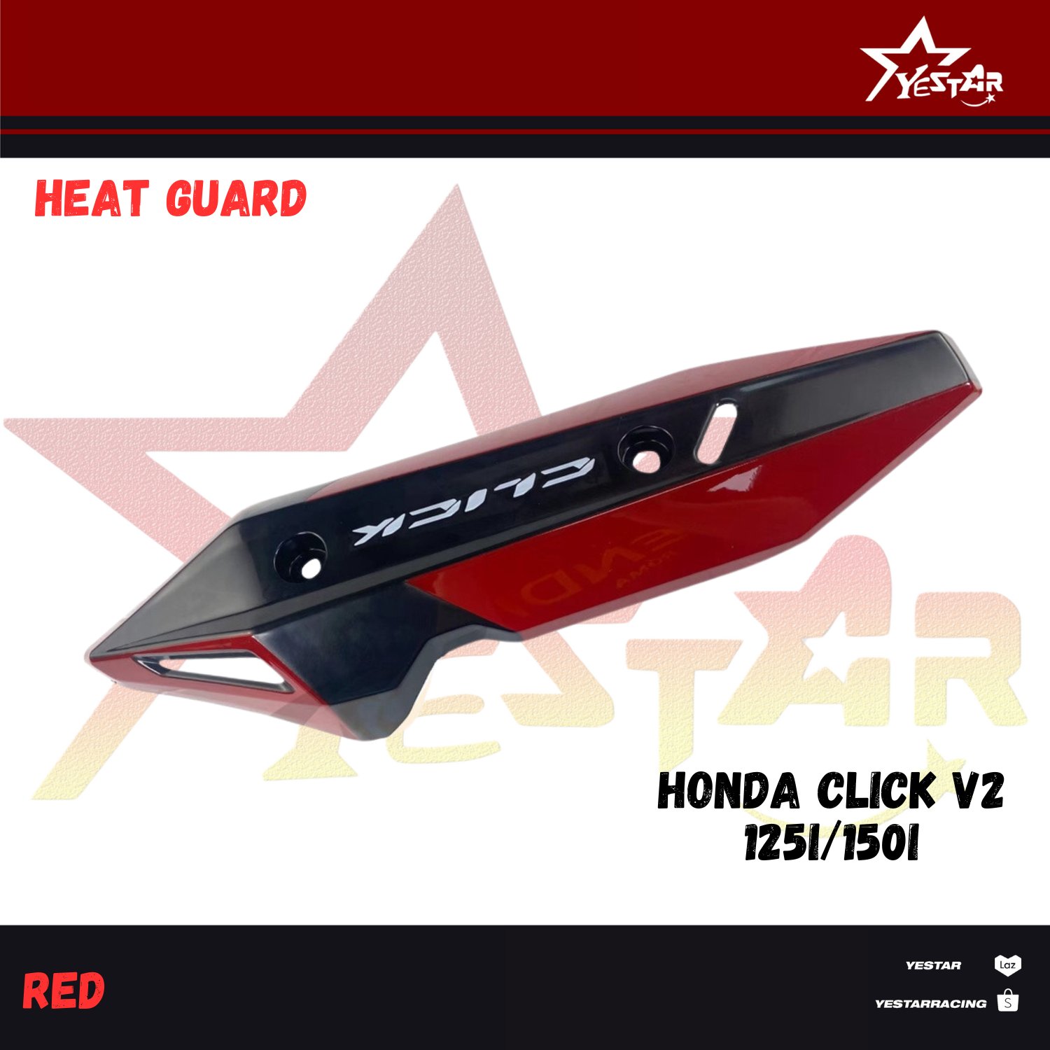 Yestar 1 Pc Heat Guard For Honda Click 125i 150i V2 Motorcycle ...