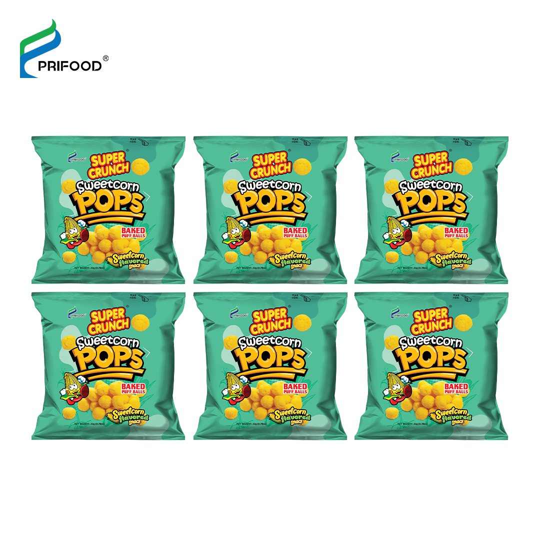 Super Crunch Duo Bundle 2 - 6 Sweetcorn Pops 22g & 6 Chip-Charon Blazin ...