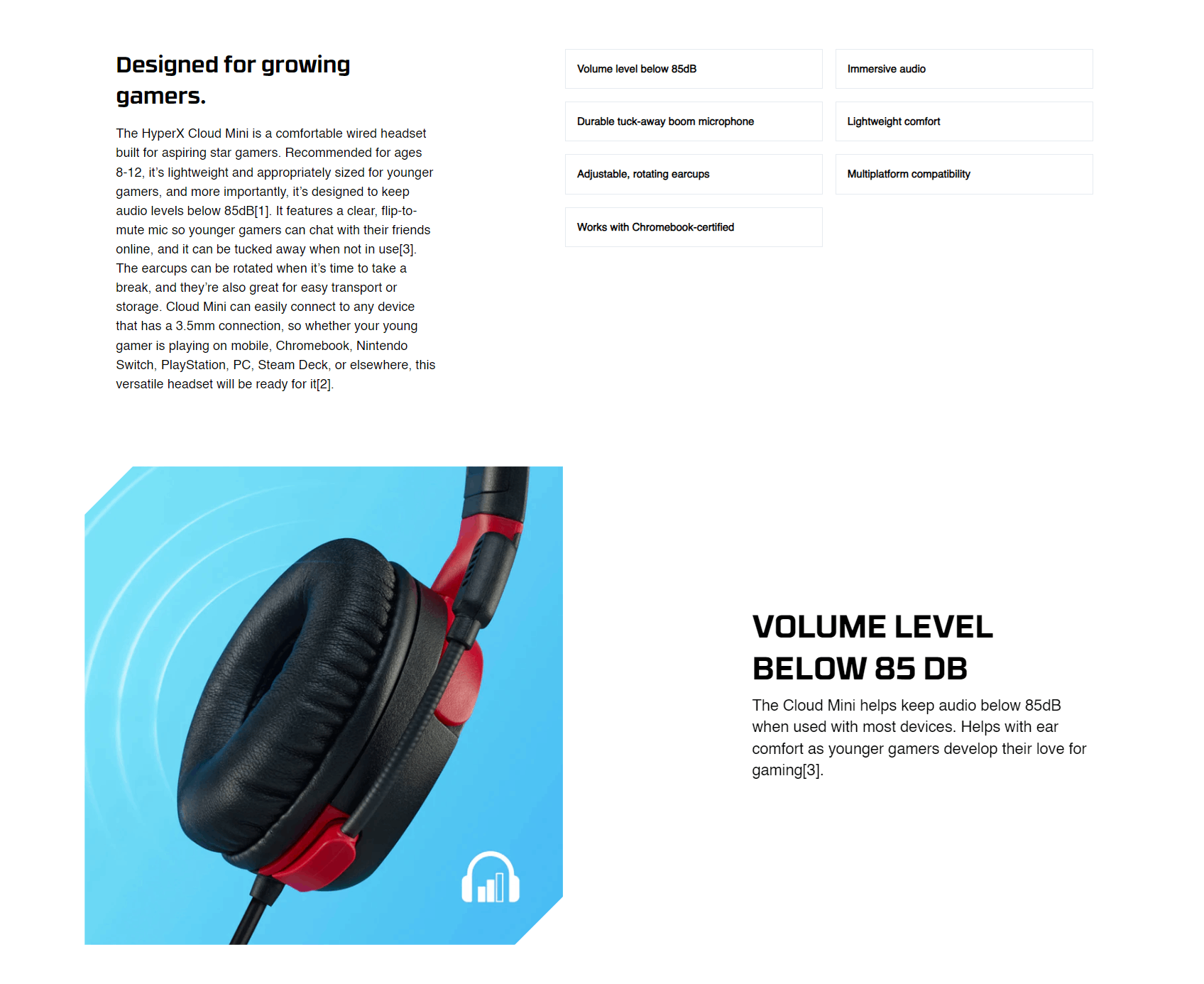 HyperX Cloud Mini Multiplatform Lightweight Durable Tuck-away Boom Mic ...