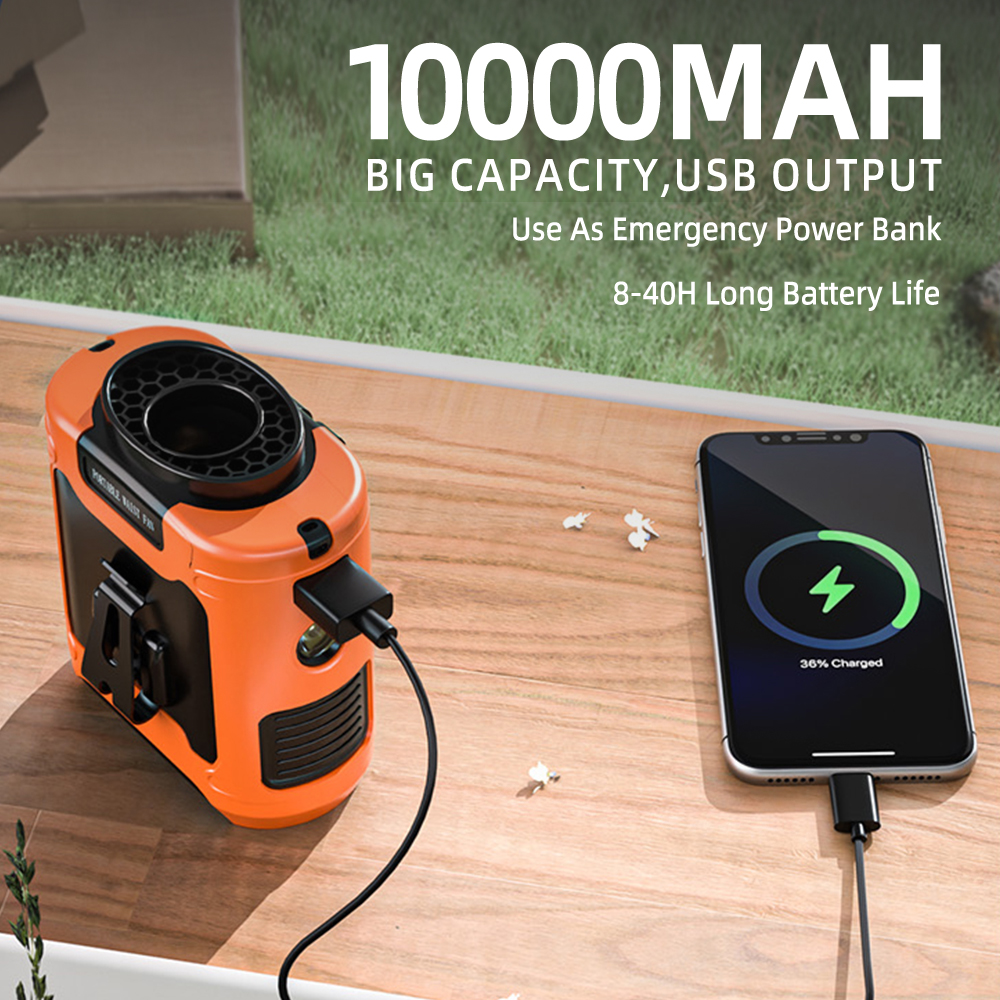 Orashare K50 10000mAh Portable Waist Cooling Fan 3 in 1 Outdoor Fan ...