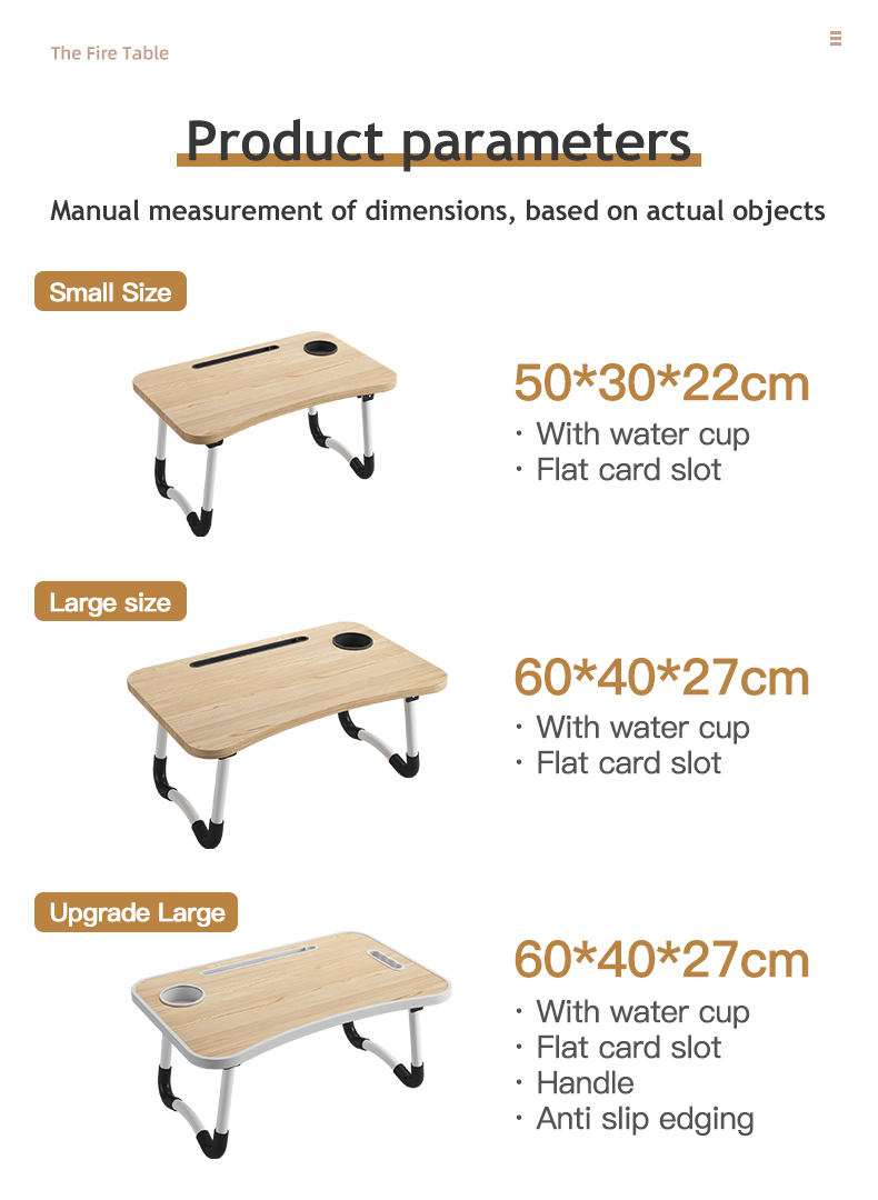 ICON Mini Desk Study Bed Table Foldable Wooden Computer Folding Dining ...