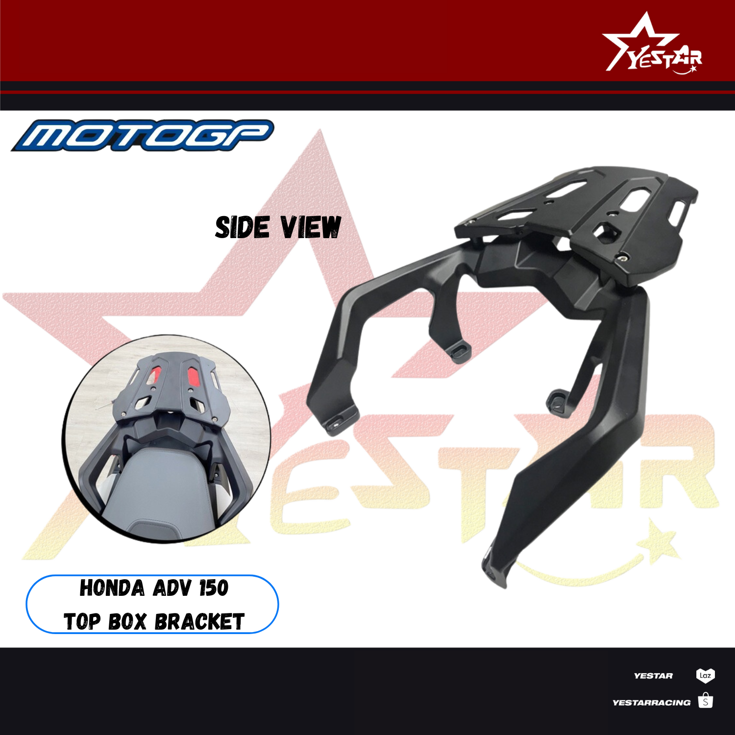Yestar 1pcs Honda ADV 150 Parrot Bracket Top Box Bracket Moto Box Grab ...