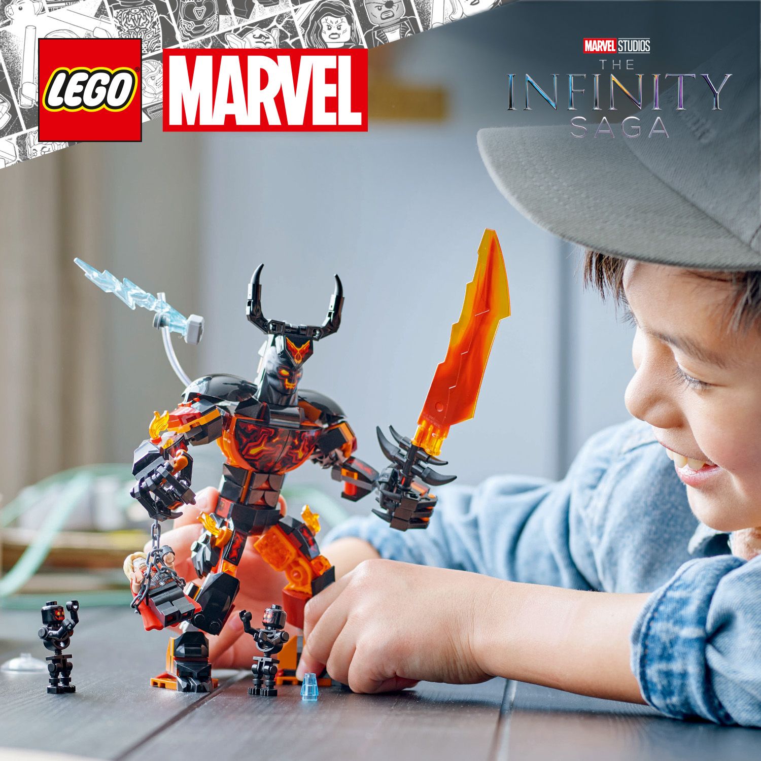 LEGO Super Heroes Marvel 76289 Thor vs. Surtur Construction Figure (245 ...