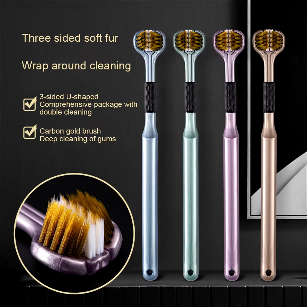 LY.High quality toothbrush Korean style Three sided toothbrush 3D 360 ...