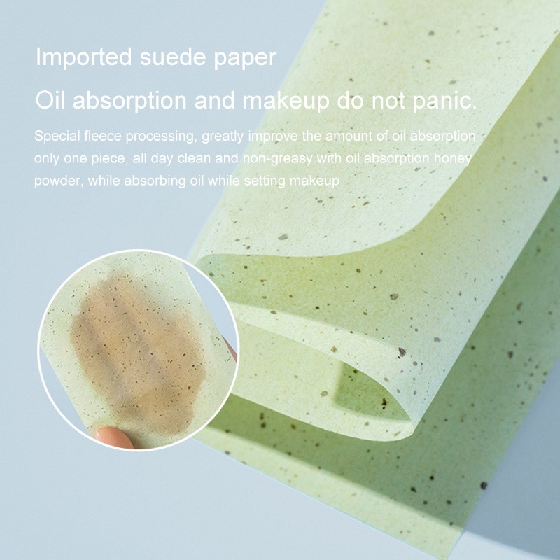 CQW.NO1 100Pcs Oil Blotting Paper Facial Linen Green Tea Bamboo ...