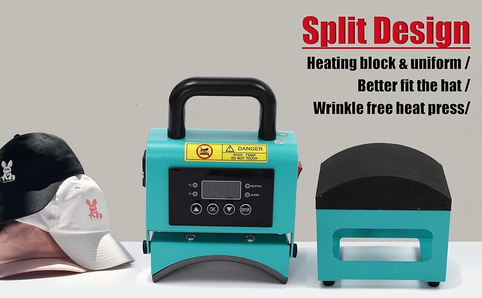 Sapphire Hat Heat Press Machine 220V Mini Cap Press Handheld Portable ...