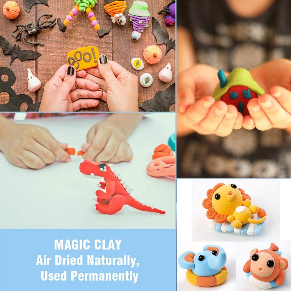 12/24/36 Color Air Dry Clay With Tools Kids Early Education Toy DIY ...