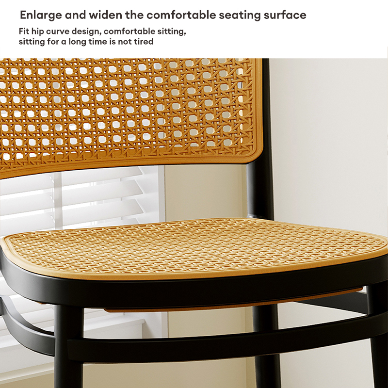 Rattan Chair Dining Chair With Backrest Breathable Chair Solihaya Chair ...