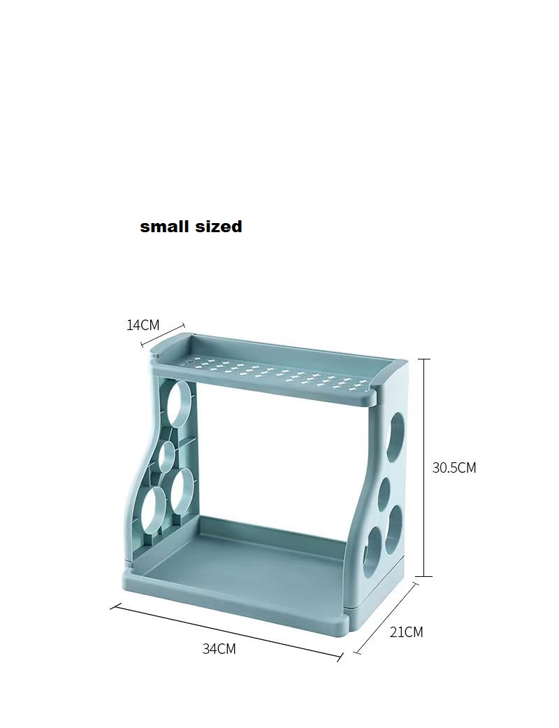 2 Layer Floor Kitchen Racks Organizer Storage rack Shelf Seasoning Rack ...