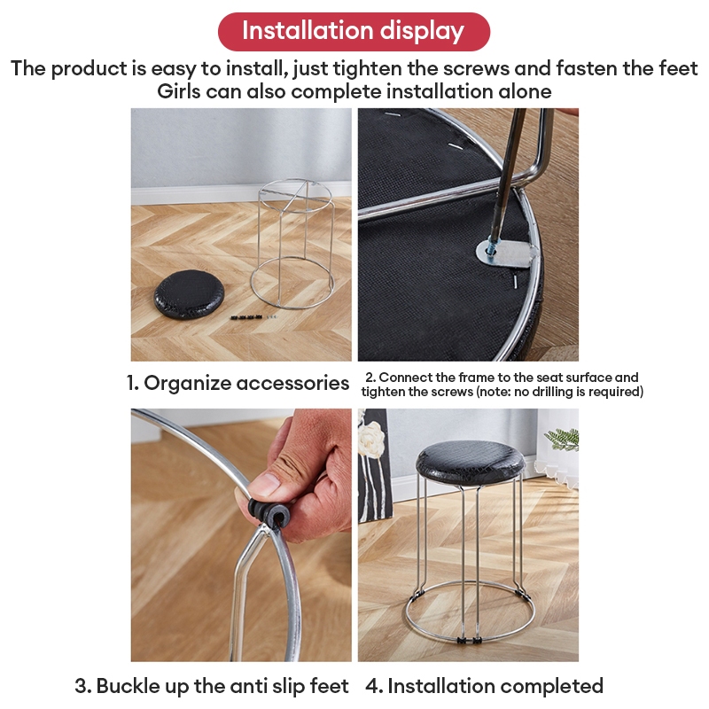 Stacked Household Round Stools Dining Chair | Shopee Philippines