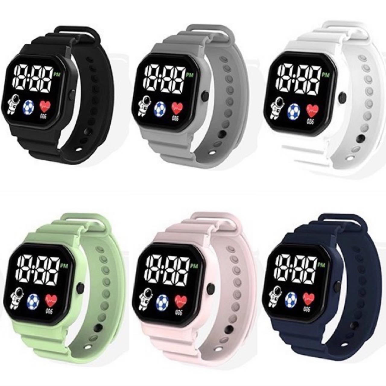 Led Electronic Digital Spaceman Unicorn Watch Unisex Water Resistant ...