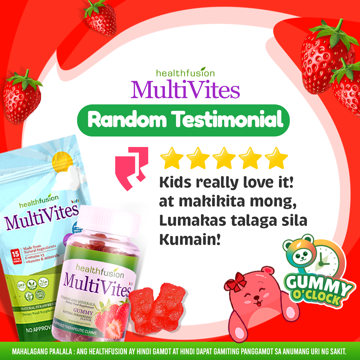 MultiVites Immunity Pouch 15 Gummy Complete Multivitamins for Kids ...