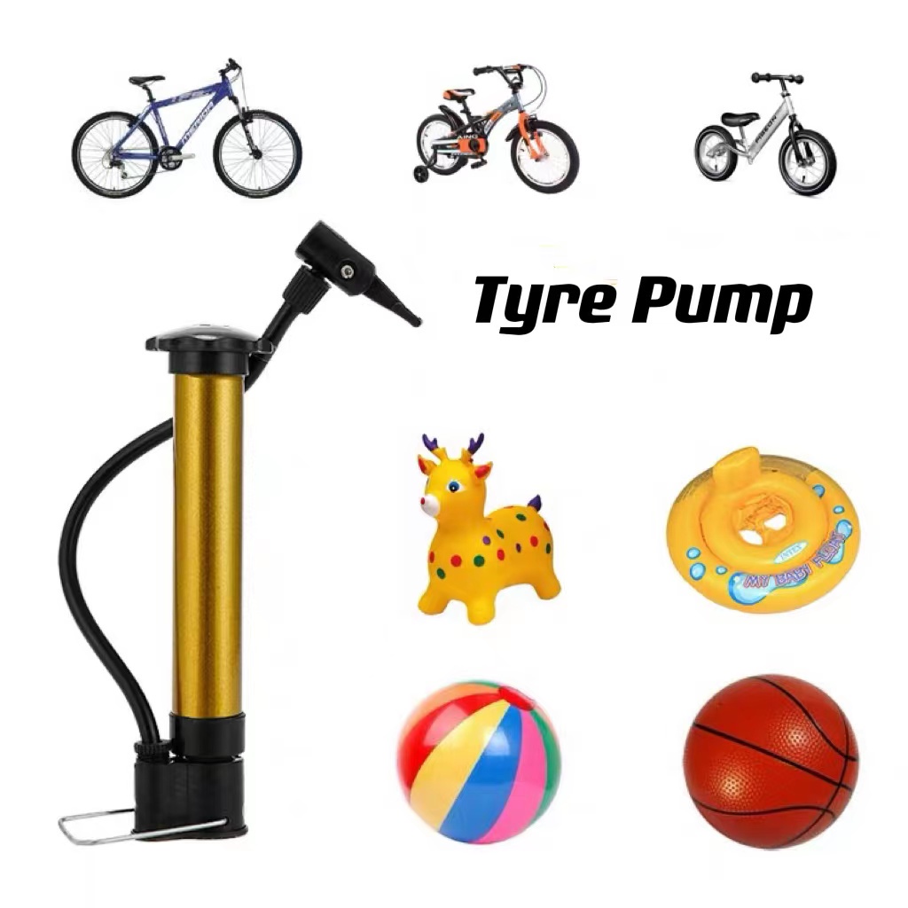 #HRHSHOPPE#Mini Bike Pump, Ball Pump Kit Portable Hand Airpump Inflator ...