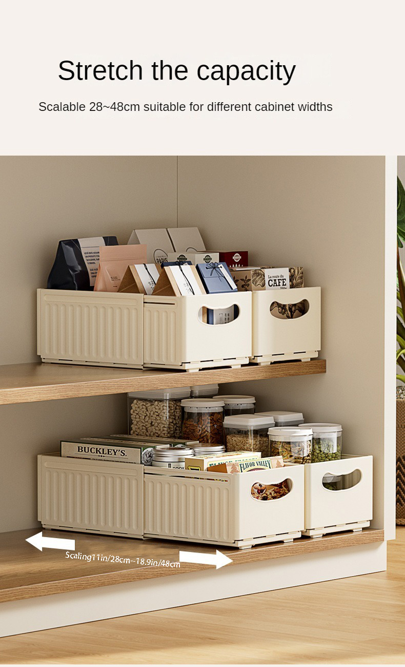 Retractable Extended Storage Box Stackable Drawer Clothing Cabinet ...