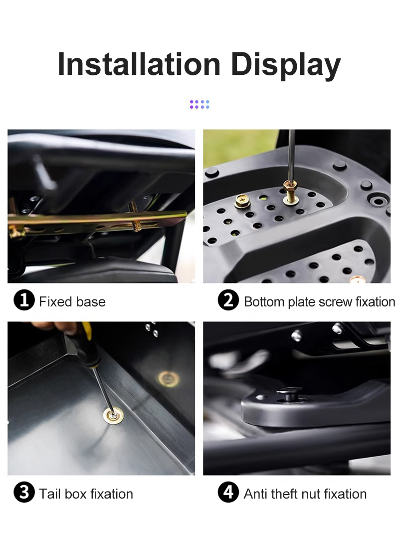 Oimiu Extra Large Top Motorcycle Box 36/45L Hard Plastic Top Box ...