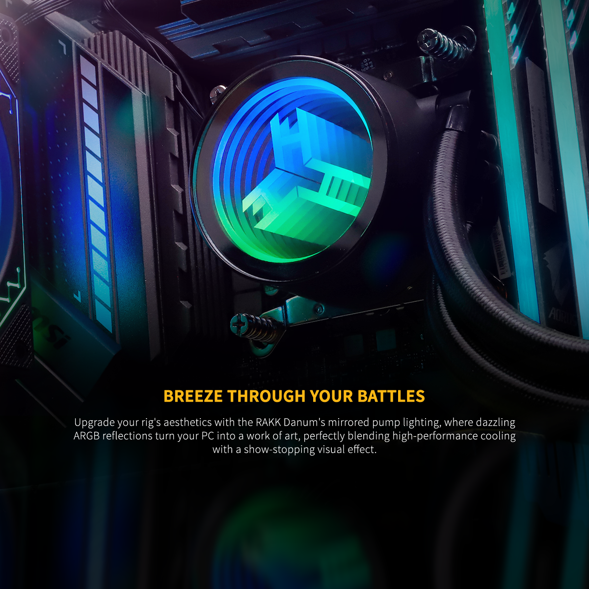 EasyPC | RAKK DANUM 240MM AIO CPU Liquid Cooling RGB Black and White ...