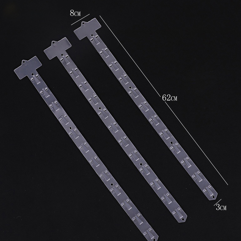 Station Hanging Strip Plastic Display Merchandise Strip with Clips Hook ...