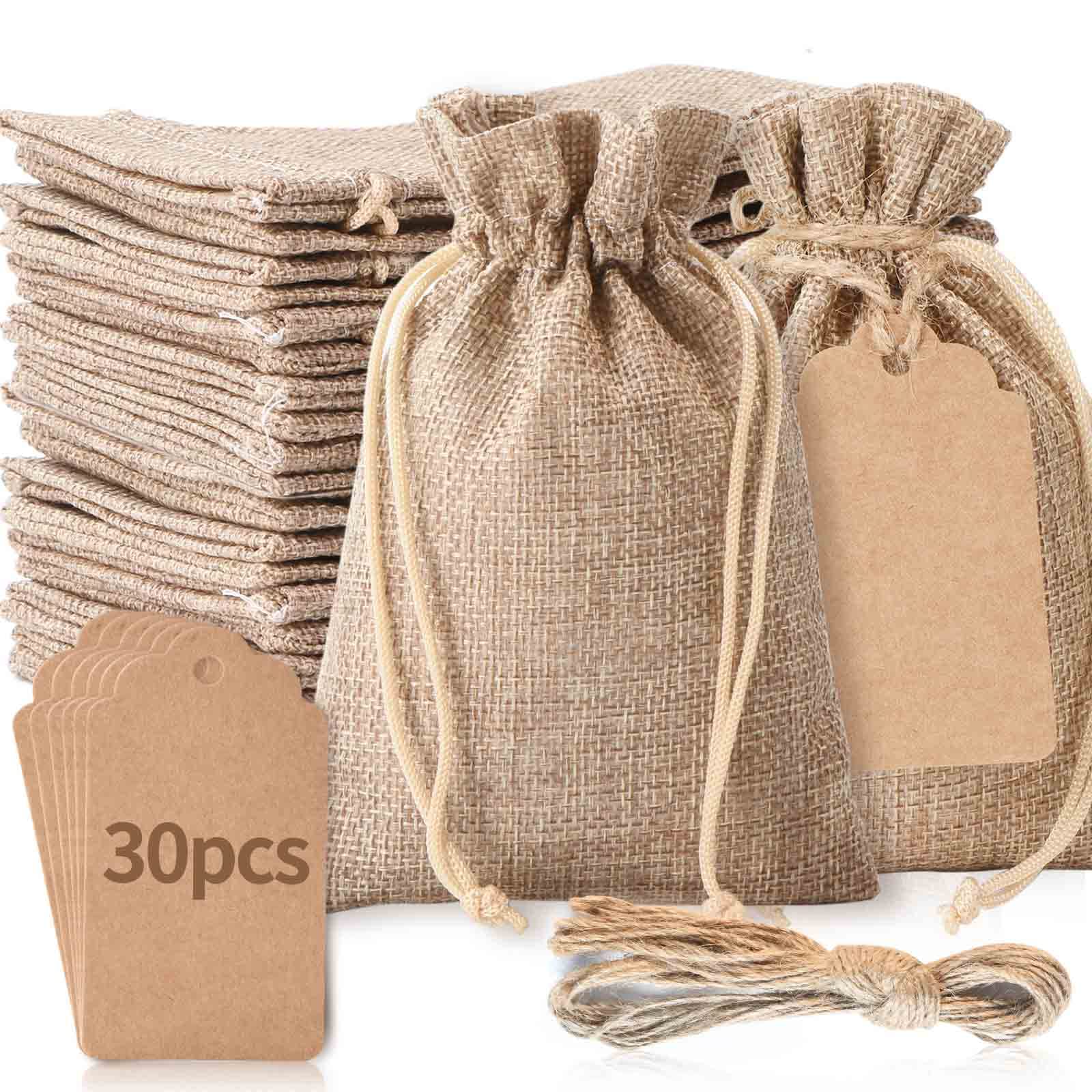 Burlap Drawstring Pouch Plain Linen Gift Bag Jute Storage organizer ...