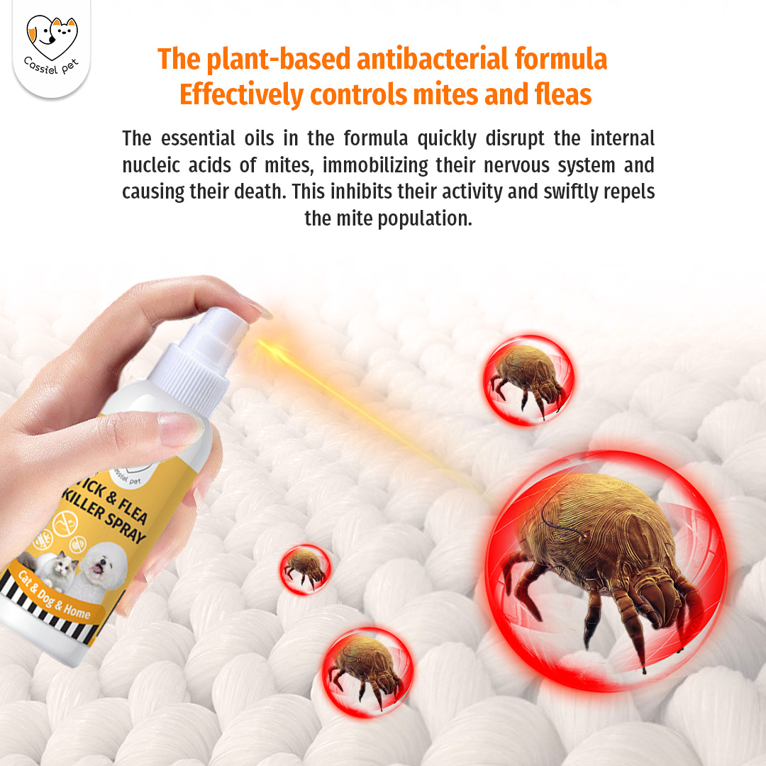 Cassiel Pet Herbal Ivermectin Tick And Flea Remover Spray For Dogs ...