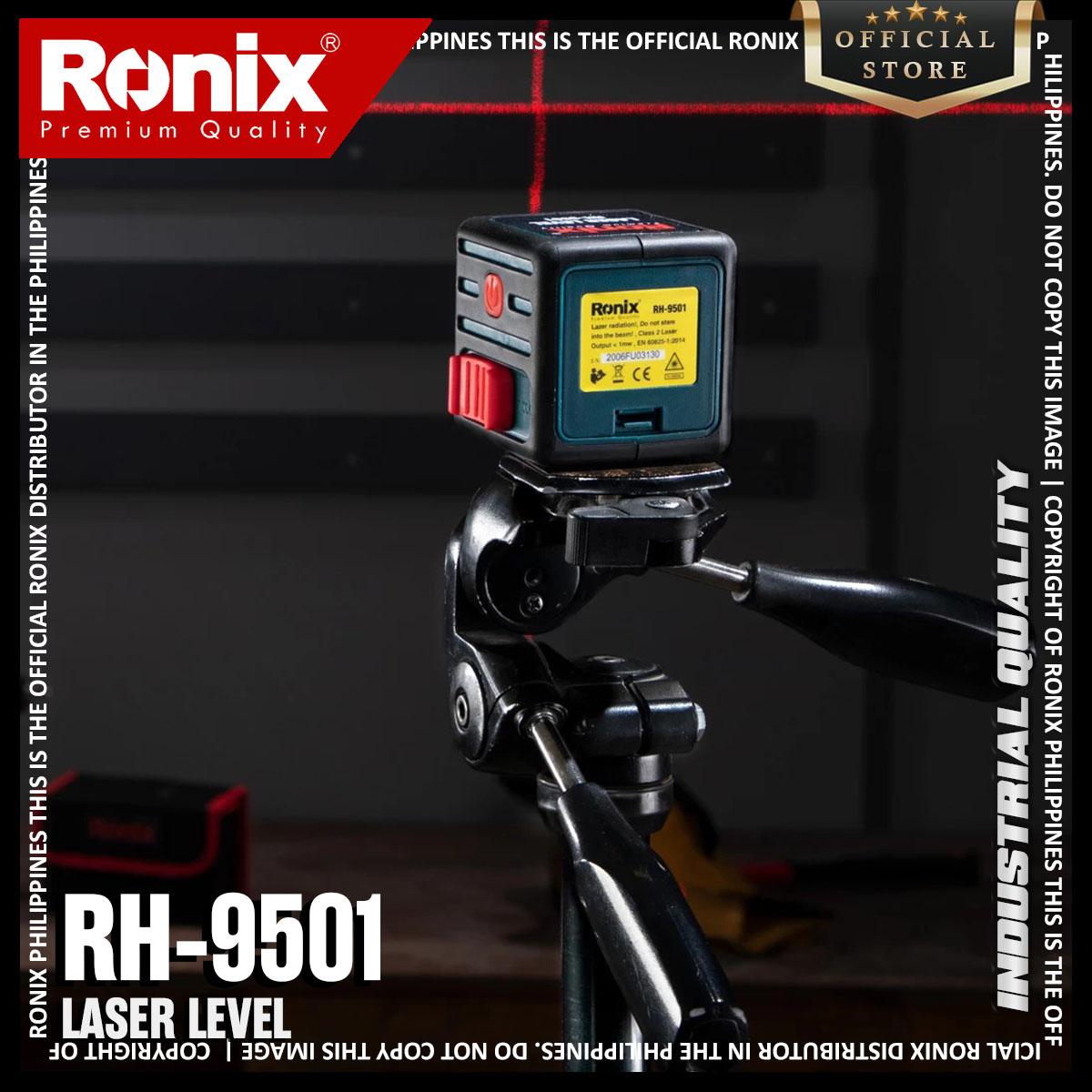 Ronix RH-9501 laser beam of this tool is red and can operate vertically and horizontally IP54 ...