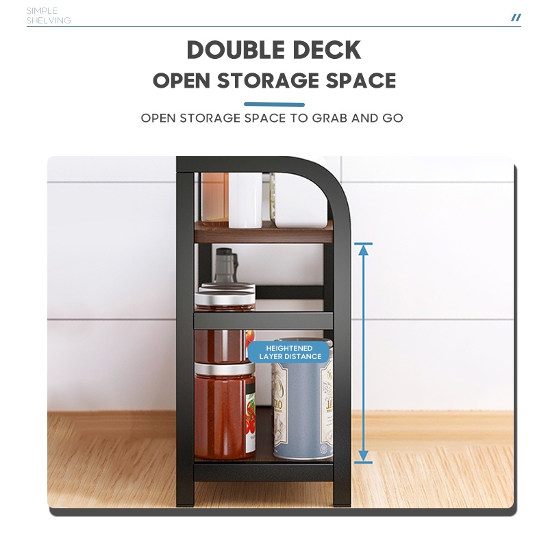 MAXCOOK 2/3 Tiers Spice Rack Kitchen Rack Organizer | Shopee Philippines
