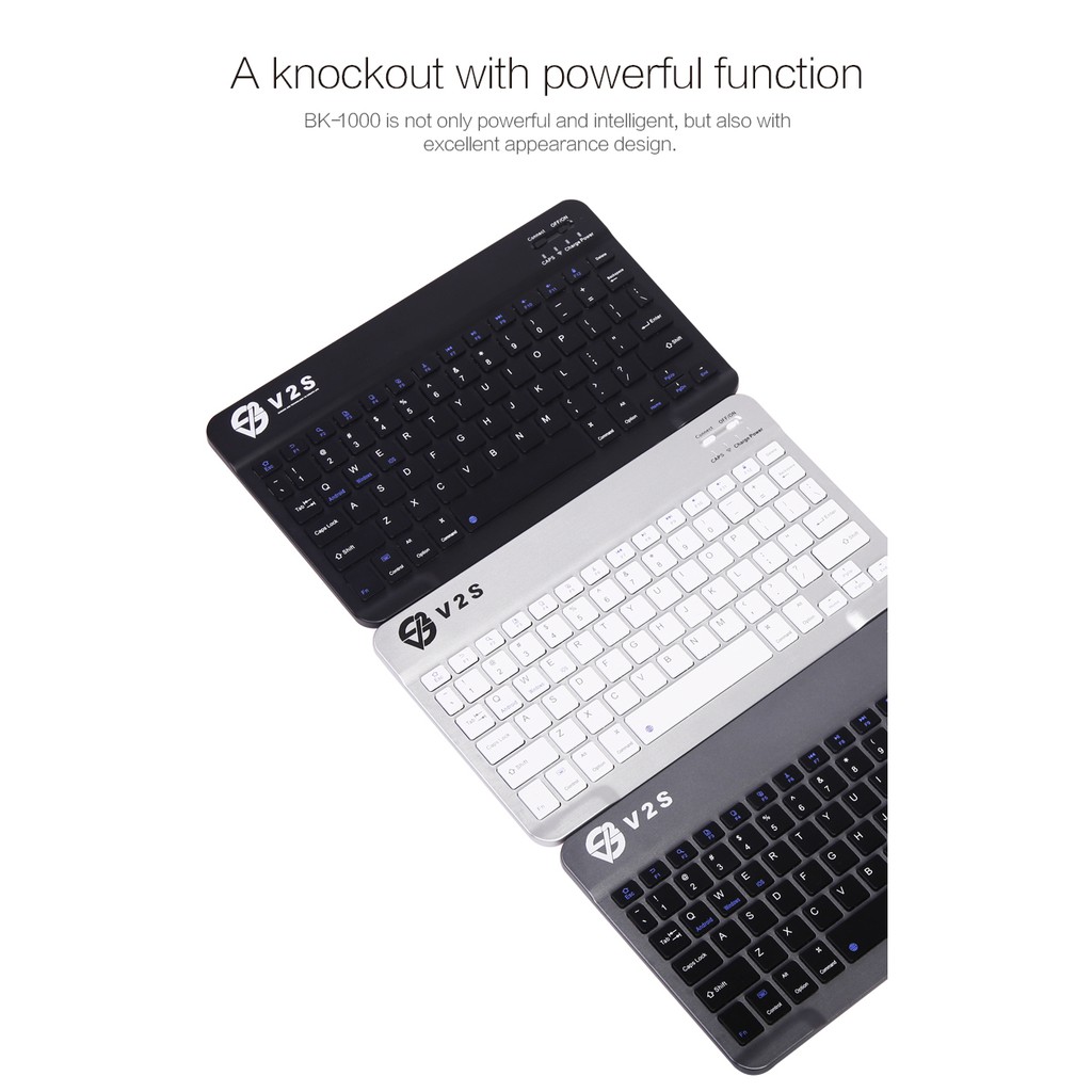 V2S BK1000 Bluetooth Wireless Universal Keyboard For Tablet And Phone ...
