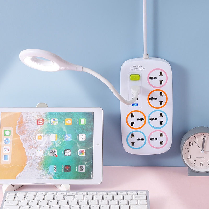 Zeus Power Socket Extension Socket Cable Moveable Multi Function Socket With 6 Socket And 4 Usb