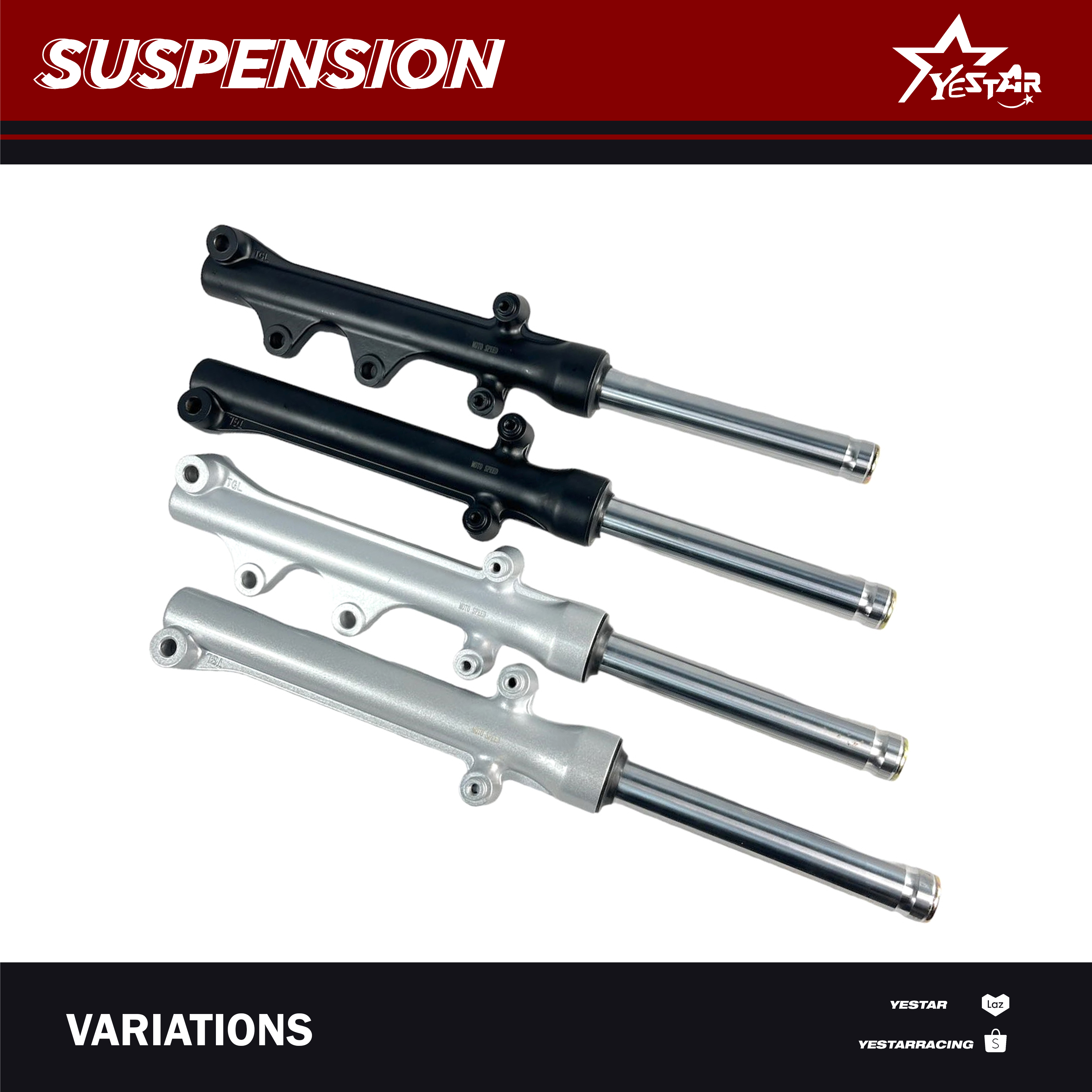 Yestar Front shock absorber for YAMAHA SNIPER 150 / SNIPER 155 ...