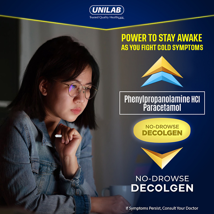 Decolgen No-Drowse Relief from Cold & Sinusitis Symptoms 10 Tablets ...