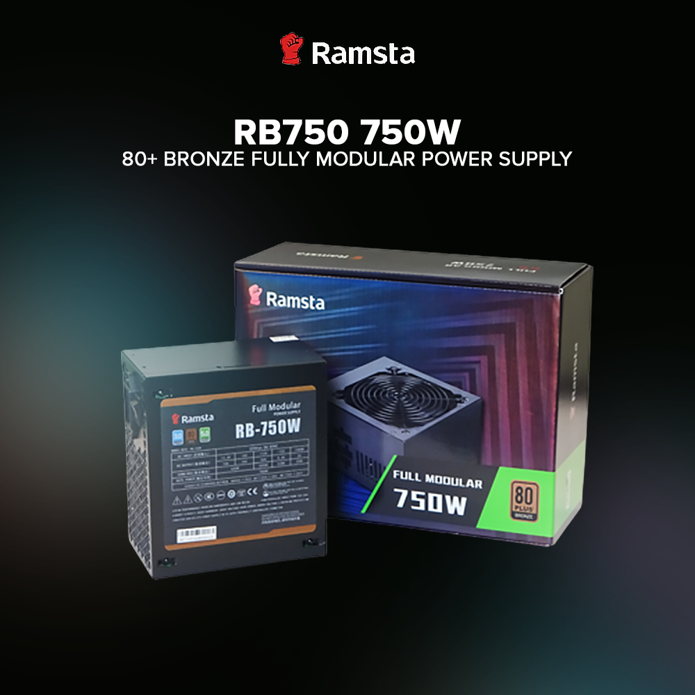 EasyPC| Ramsta RB650 650W/750W/850W Fully Modular Power Supply| 80 ...