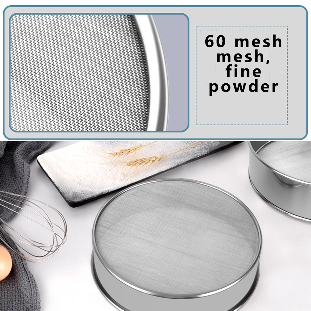 60 mesh Stainless Steel Fine mesh Kitchen Baking Cooking Flour Sifting ...