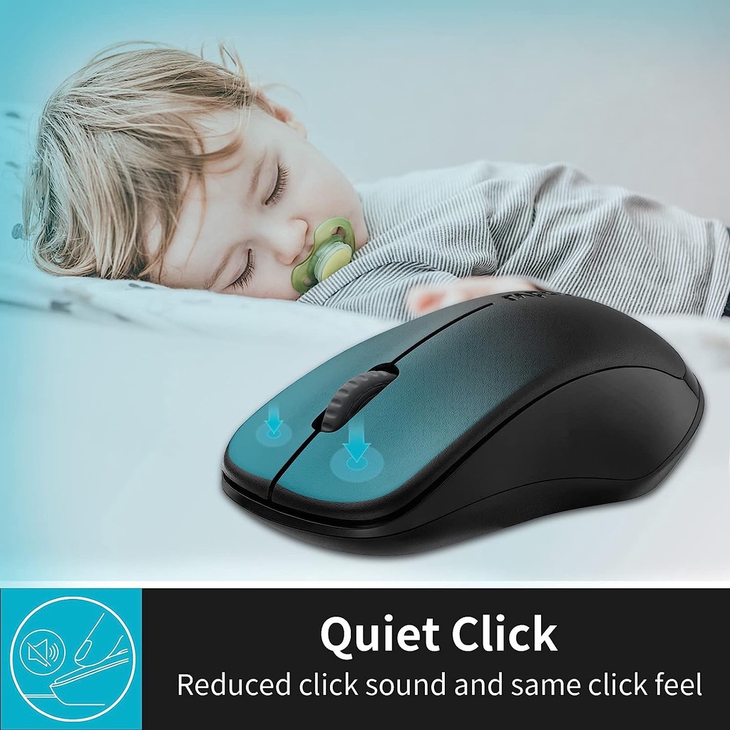 Rapoo 1680 Silent Wireless Mouse for Laptop PC USB 2.4G 1000DPI ...