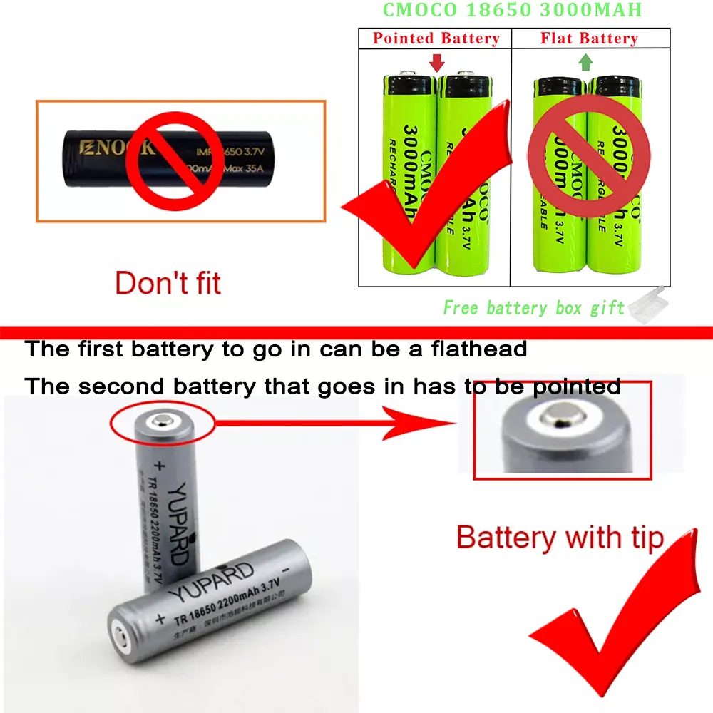 YUPARD 2000LM 50W L2 Diving Flashlight Underwater Proof 100M Depth ...