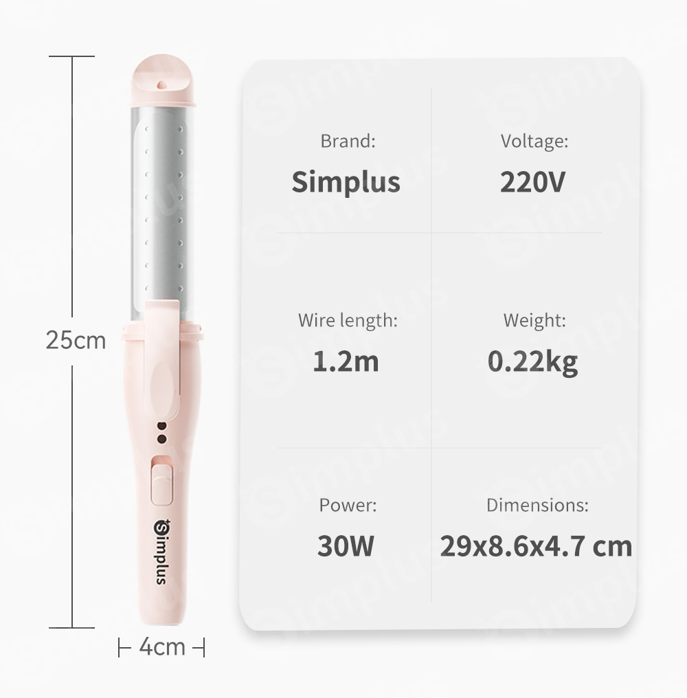 Simplus 2 in 1 Hair Straightener & Curler Ceramic Glaze Coating JFBA009 ...