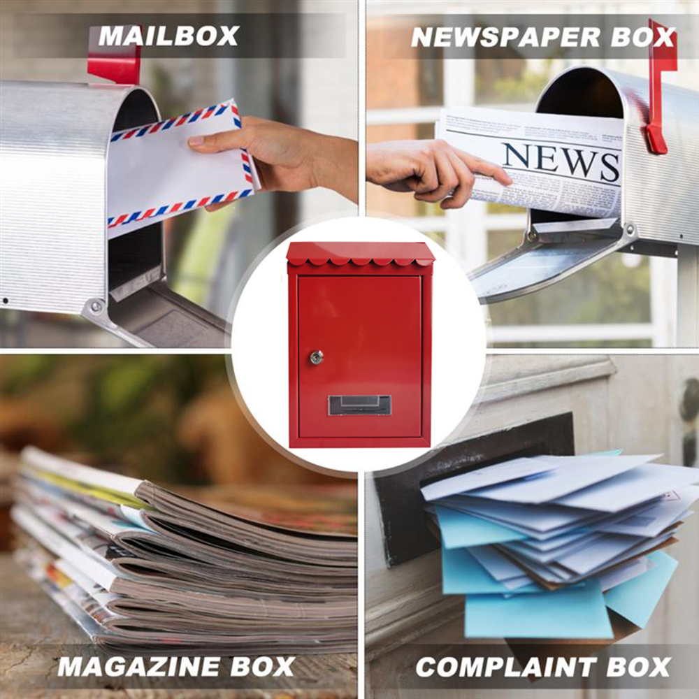 Mailbox Letterbox Secure Locking Mail Box Secure Large Storage | Shopee ...