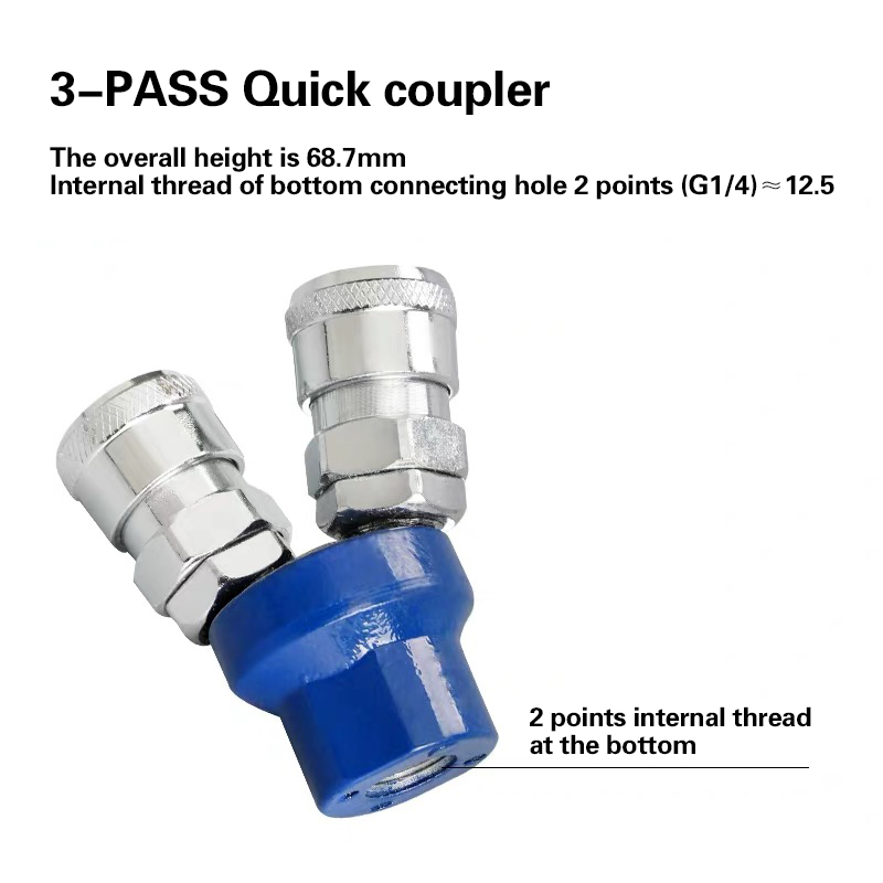 Air Compressor Connector Pneumatic Fitting Multi Splitter 2/3 Way Quick ...