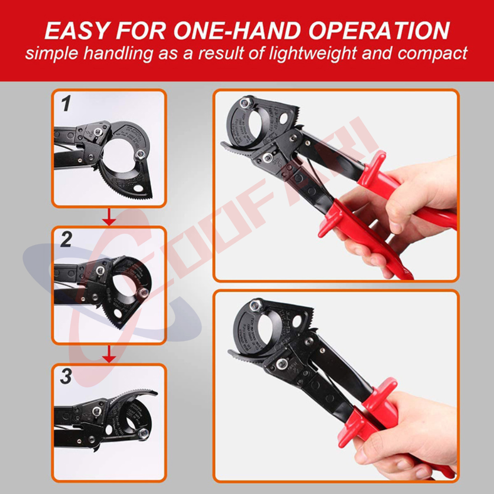 Ratchet Cable Cutter Aluminum Copper Ratchet Cable CutterCut to 240mm² ...